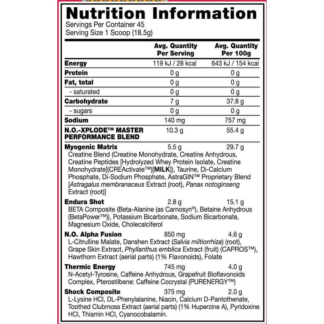 BSN No-Xplode Pre-Workout – Enhanced Supplements AUS